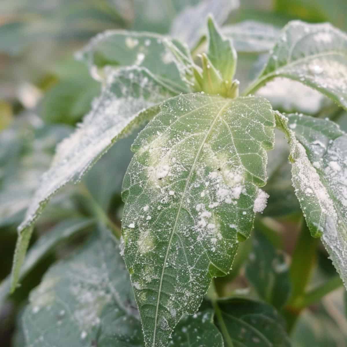 Powdery Mildew On Dahlias