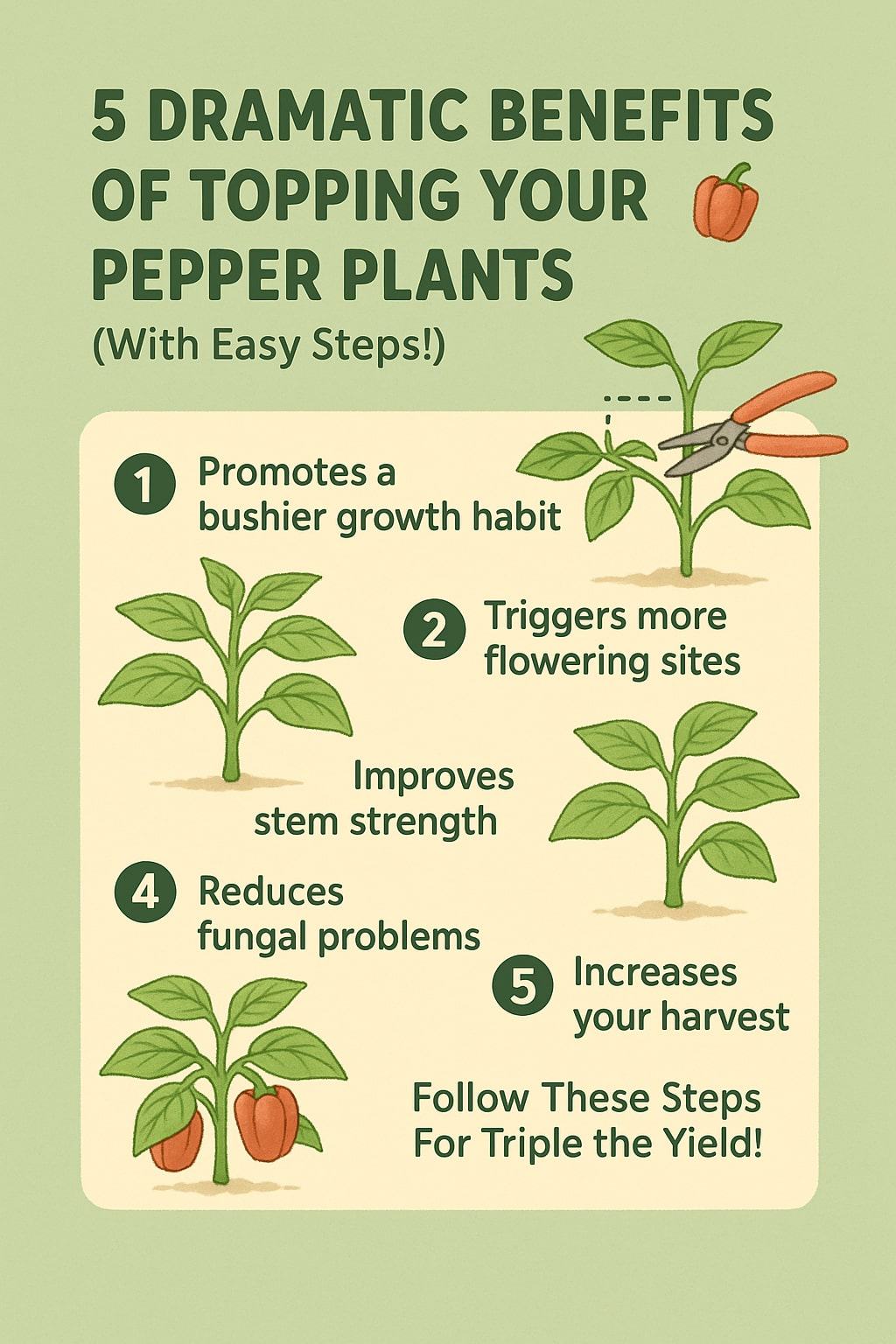 5 Dramatic Benefits of Topping Your Pepper Plants (With Easy Steps!)